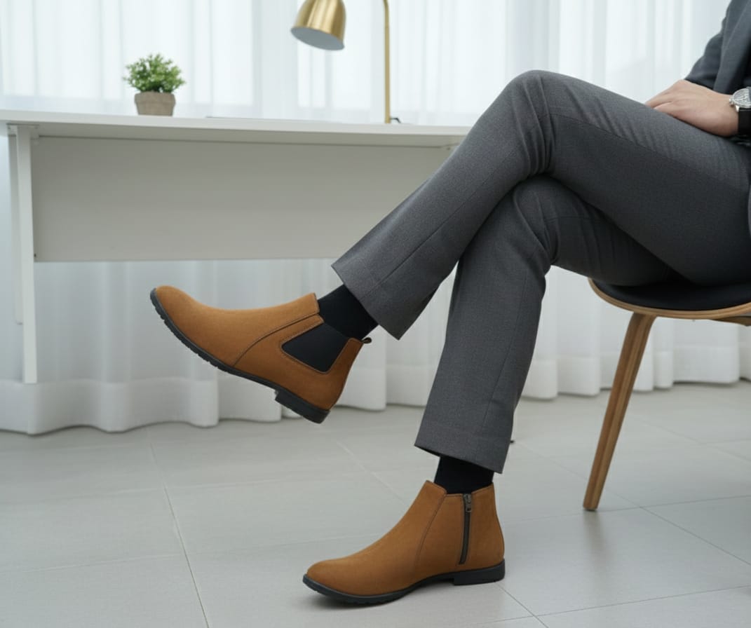 Suede Chelsea Boot Black – Shoe Lover BD